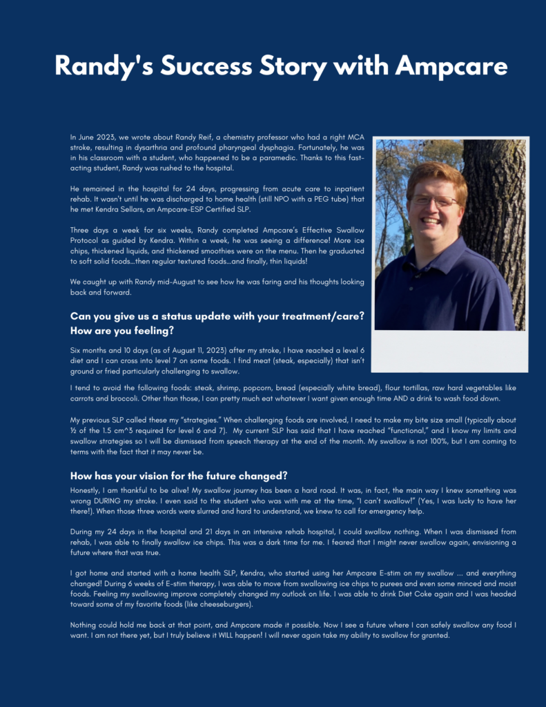 Randy’s Success Story with Ampcare – 2023 | Ampcare ESP
